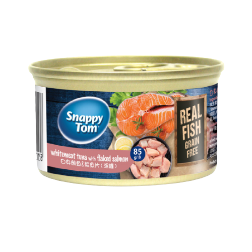 Whitemeat Tuna with Flaked Salmon – Snappy Tom